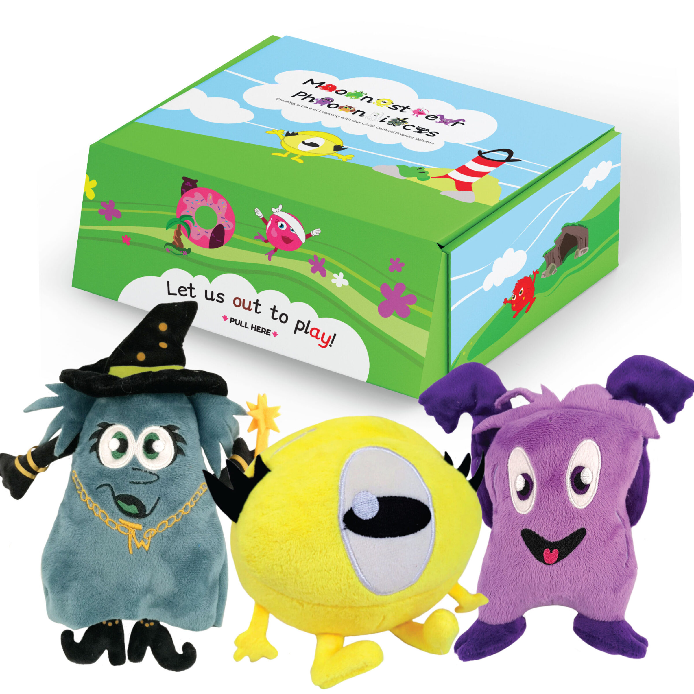 Tricky, Yellow I and U-Hoo Characters